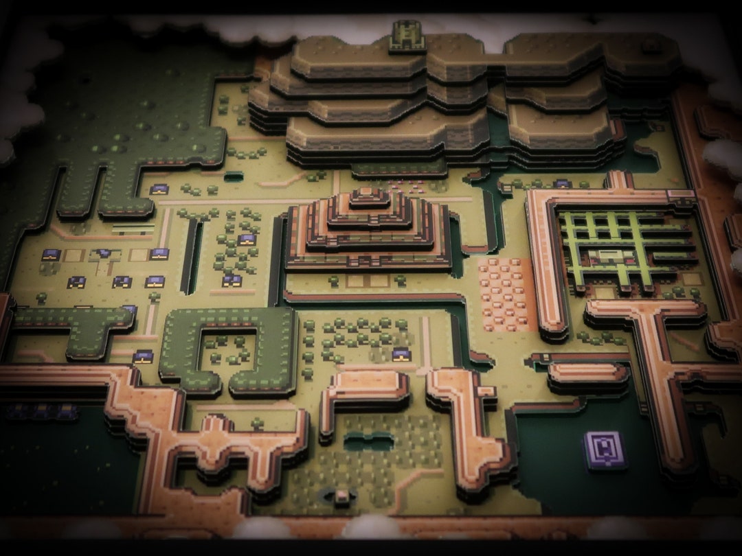 Nintendo Zelda A Link to the Past Shadow Box 3D Effect Wall Art Limited ...