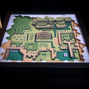 Nintendo - Zelda A Link to the Past - Shadow Box - 3D Effect - Wall Art ...