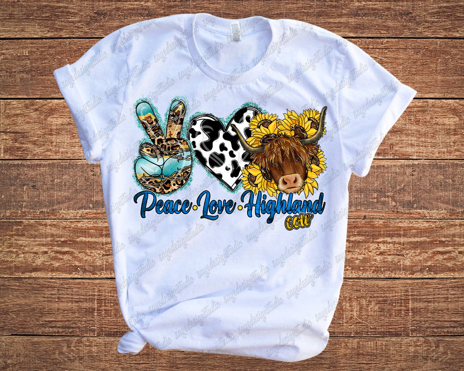 Peace Love Cow Pngfunny Cowdigital PNG Filesublimation - Etsy
