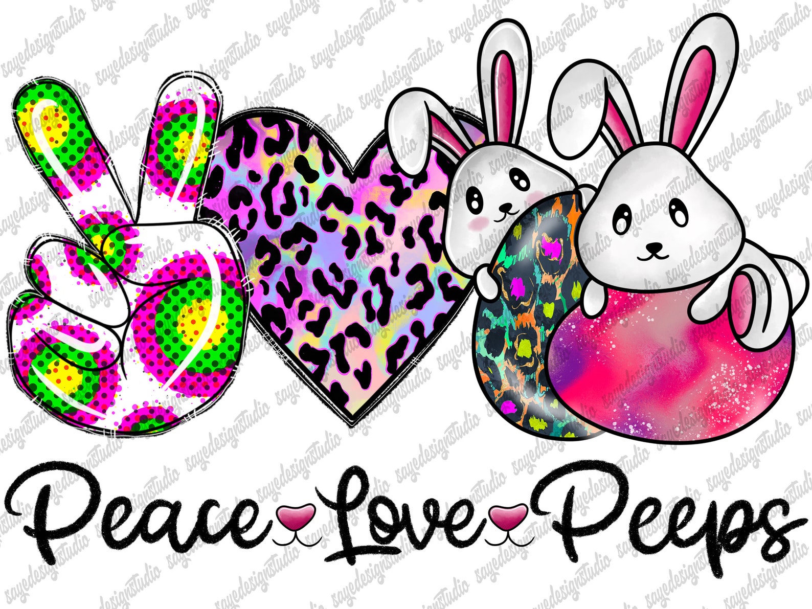 Peace Love Peeps Png Happy Easter Png Peeps Png Easter - Etsy