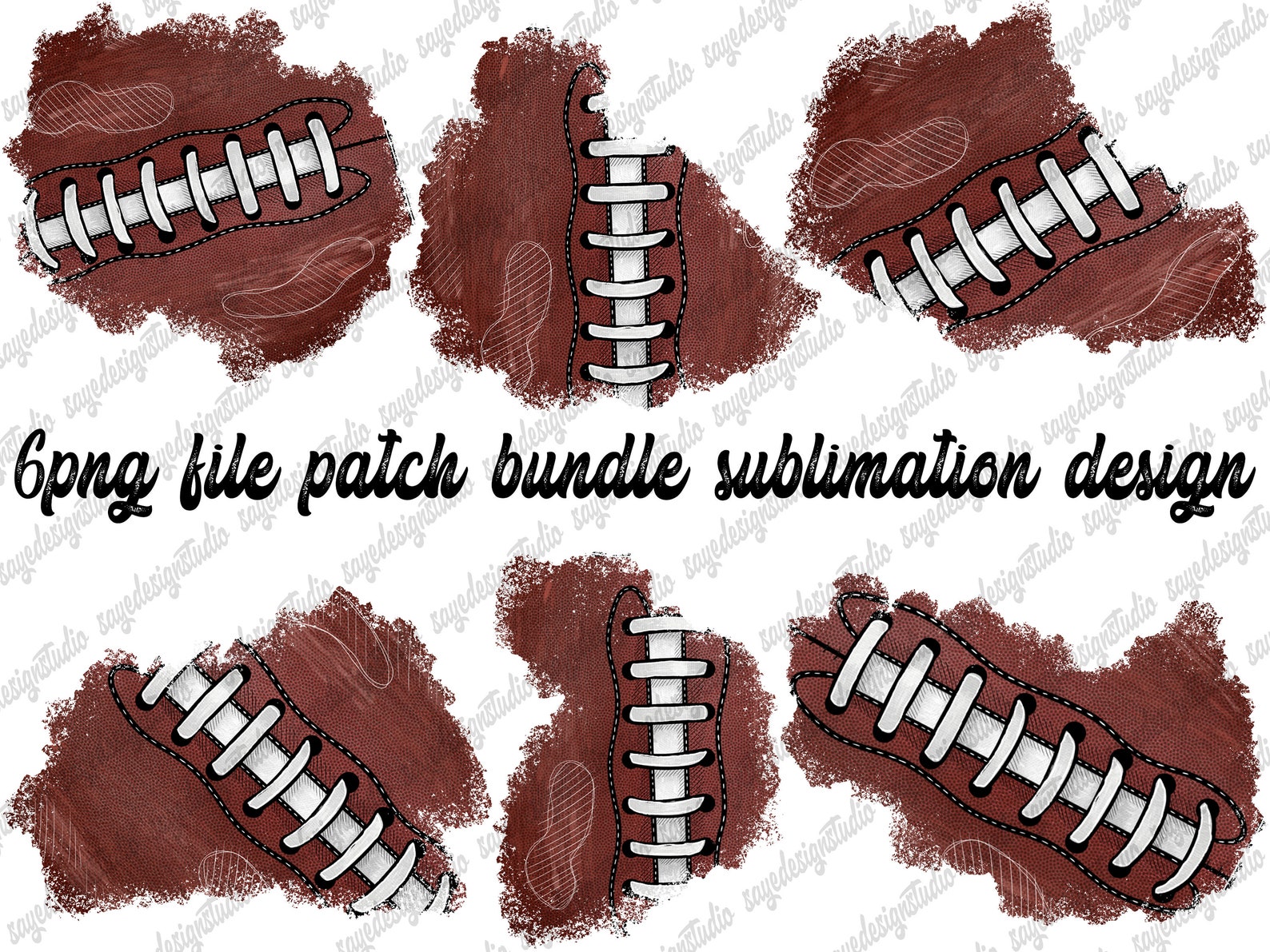 Football Pattern Png Football Png Patch Bundle Sublimation - Etsy