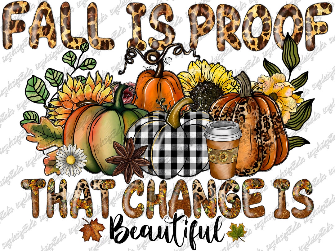 Fall Pumpkin Spice Design: Autumn PNG Sublimation (digital Download) - Etsy