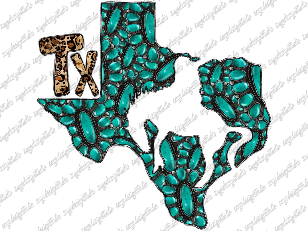 Rodeo Texas Png, Gemstone Turquoise, Watercolor, Texas Png, Western ...