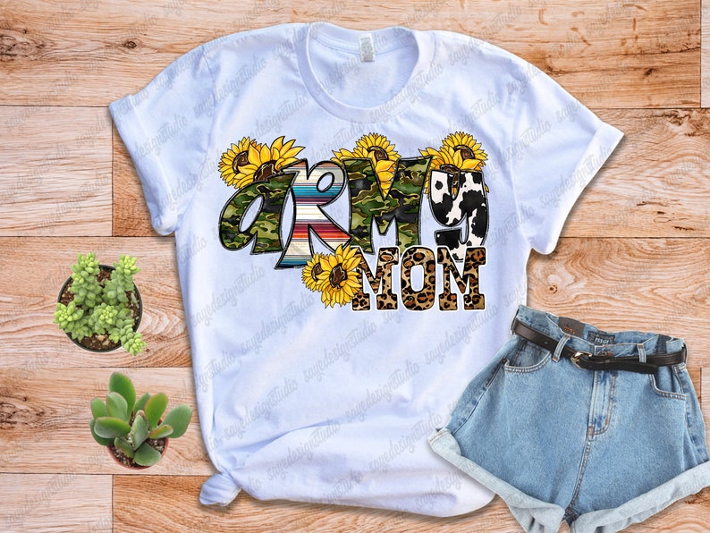 Army Mom Sunflower Camo Sublimation Design (digital Download) - Etsy