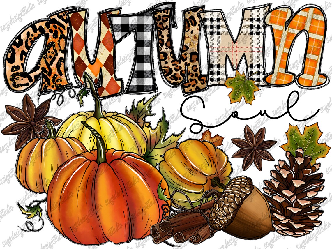 Autumn Soul Png Pumpkin PNG Autumn Png Sunflower Pumpkin - Etsy