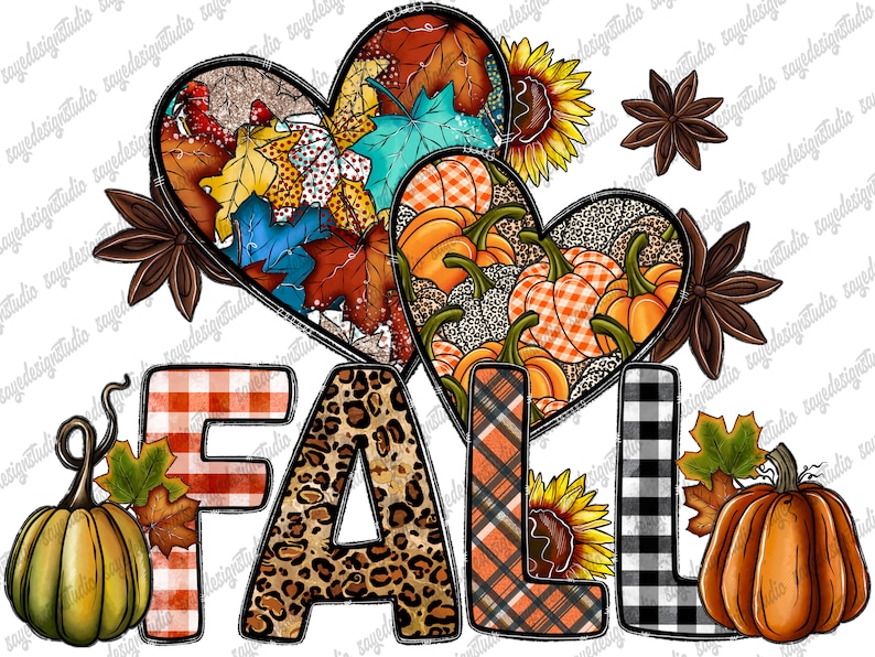 Heart Fall Png Thankful Png Happy Fall Png Fall Vibes - Etsy