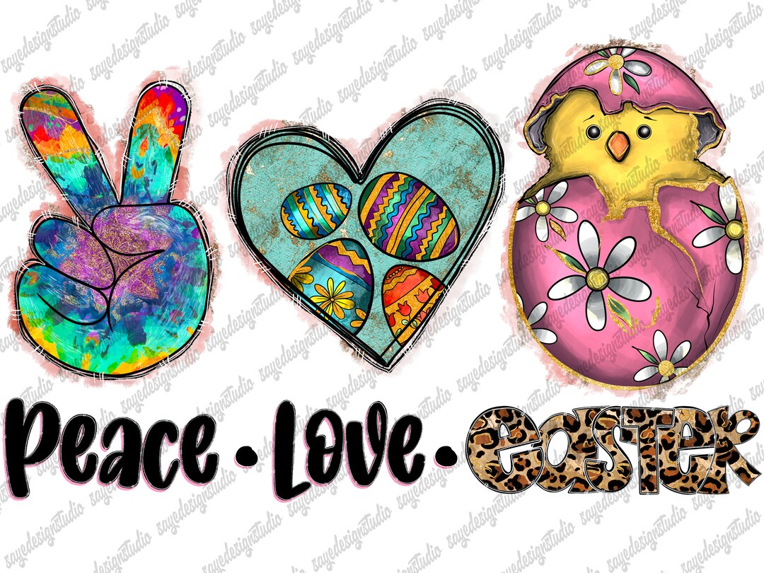 Peace Love Easter Png, Easter,bunnies Png, Glitter, Love Easter, Easter ...