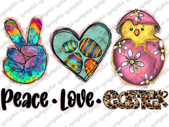 Peace Love Easter Png Easterbunnies Png Glitter Love | Etsy