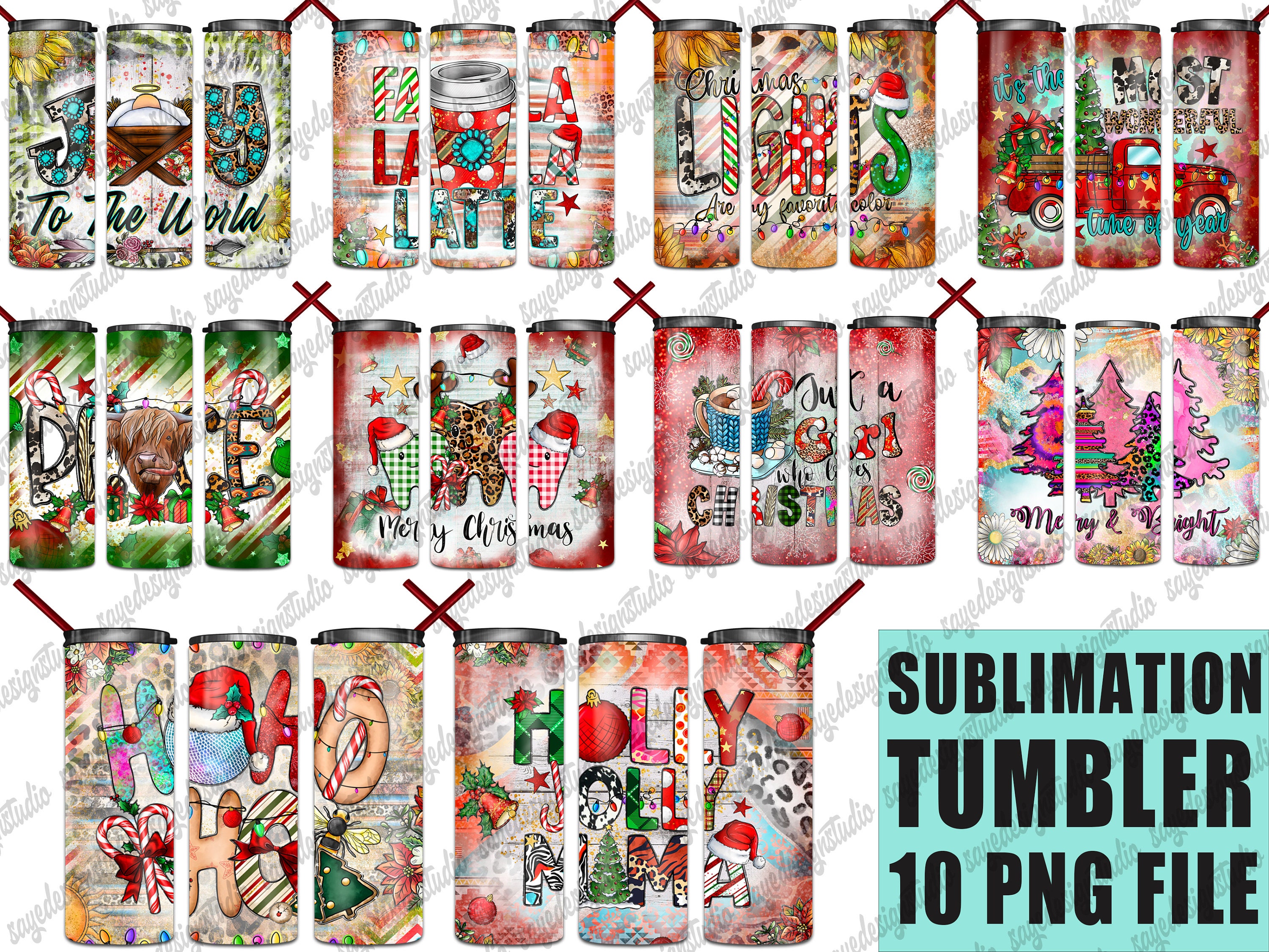 CopyrightFree Christmas Tumblers: Festive Fun