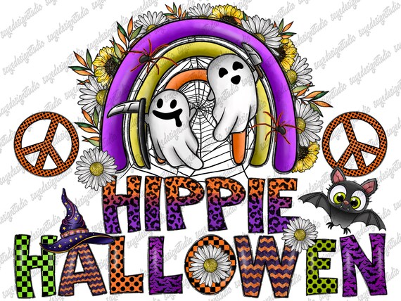 Hippie Halloween Png Halloween Png Hippie Western Hippie - Etsy