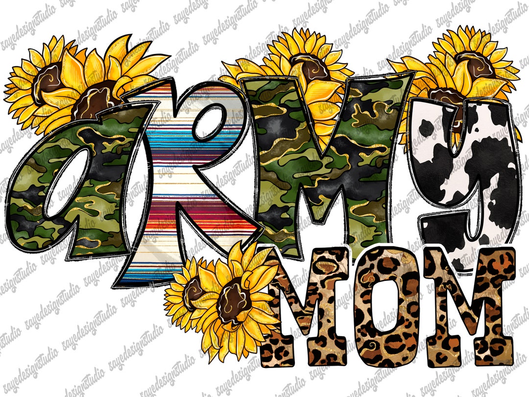 Army Mom Sunflower Camo Sublimation Design (digital Download) - Etsy