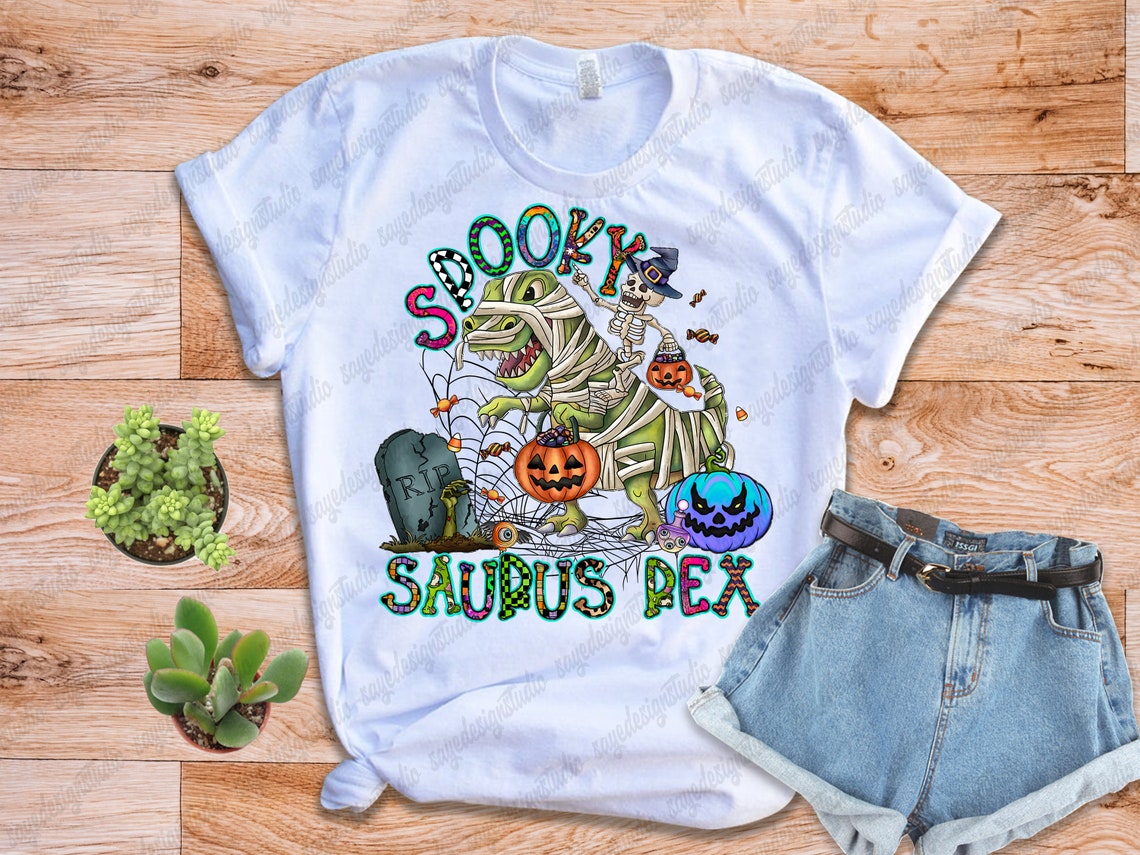 Halloween Png File Dinosaur Png Spooky Saurus Rex Png - Etsy