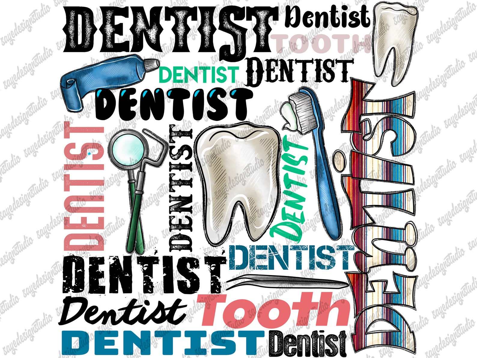 Dentist Png File Western Nurse Png Toothpaste Tooth - Etsy