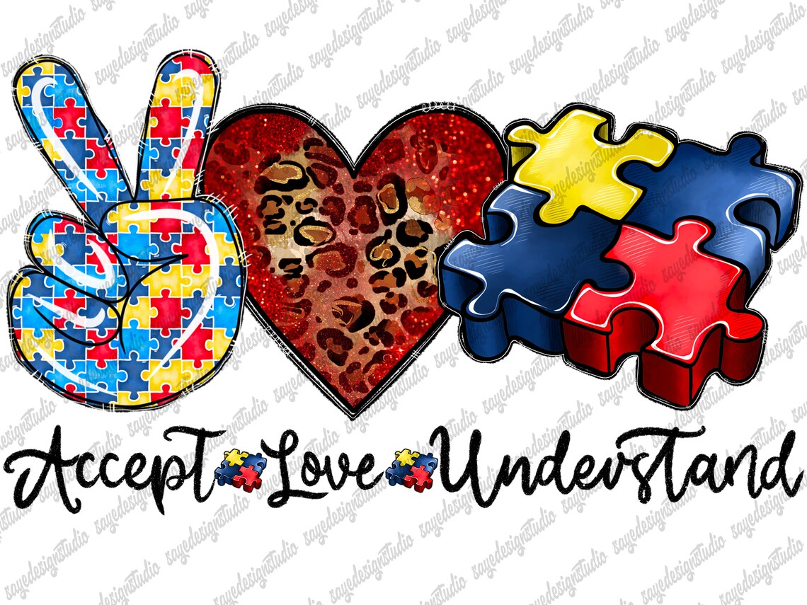Accept Love Understand Png Autism Png Autism Awareness Png | Etsy