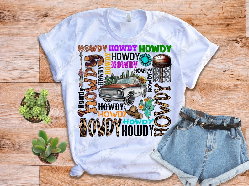 Howdy Design Png File Western Howdy Png Cactus Png Truck - Etsy