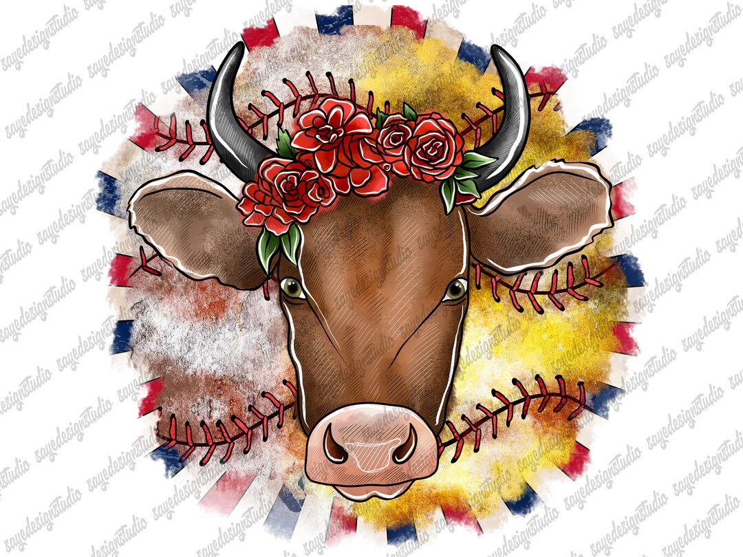 Softball and Baseball Cow Png, Watercolor, Softball, Baseball, Cow Png ...