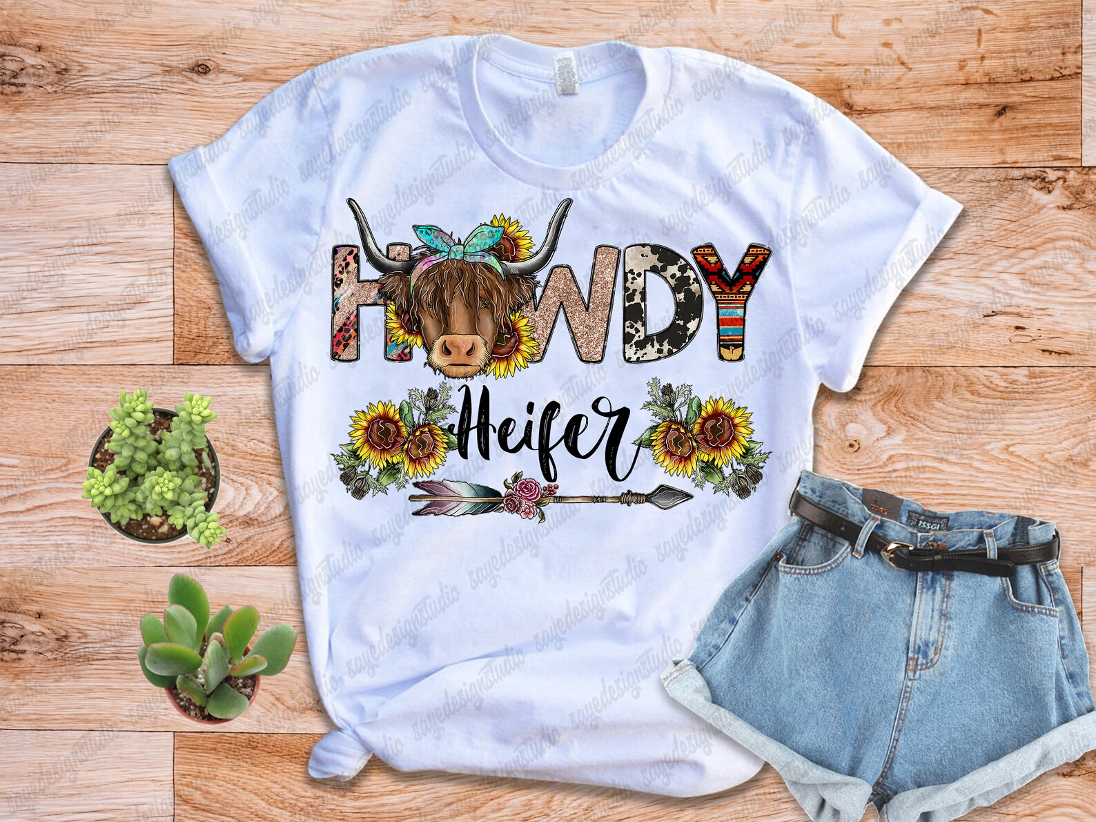 Howdy Heifer Png Heifer Png Daisy Western Howdy Cow Png | Etsy