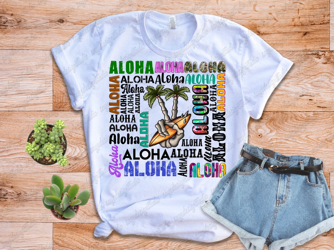 Aloha Design Png Aloha Png Skeleton Western Aloha Summer - Etsy
