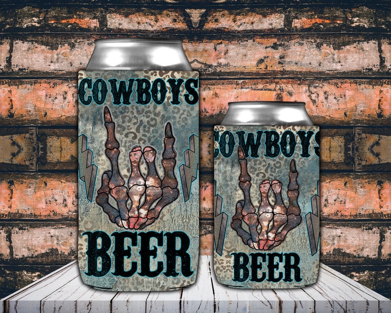 Cowboys Beer Can Cooler 12oz Can Cooler 15oz Slim Can - Etsy