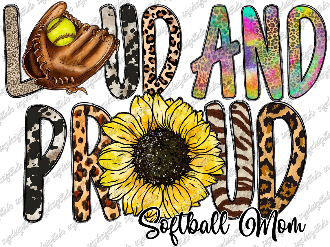 Loud and Proud Png Western Leopard Softball PNG File - Etsy