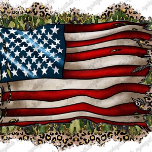 Leopard American Flag Png, USA Png, Western, 4th of July, American Flag ...