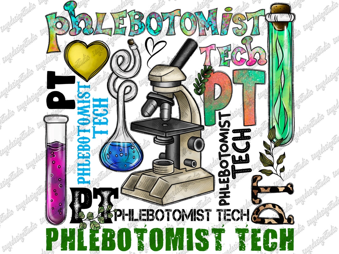 Phlebotomist Tech Design: Nurse PNG File, Sublimation (digital Download ...