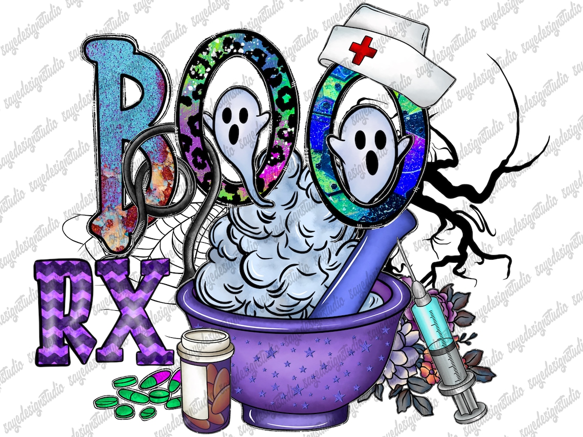 Halloween Pharmacy Tech PNG Halloween Png Western Pharmacy - Etsy