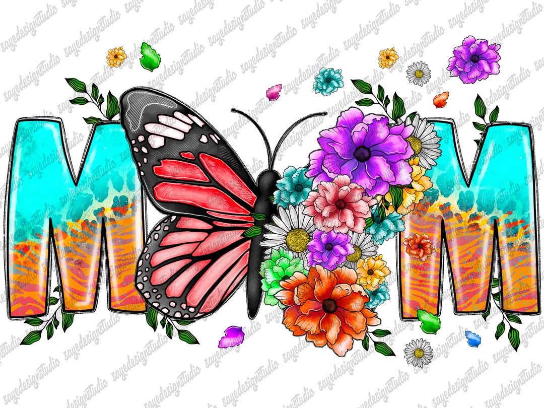 Butterfly Mom Png Sublimation Design Download, Butterfly Png, Mother's ...