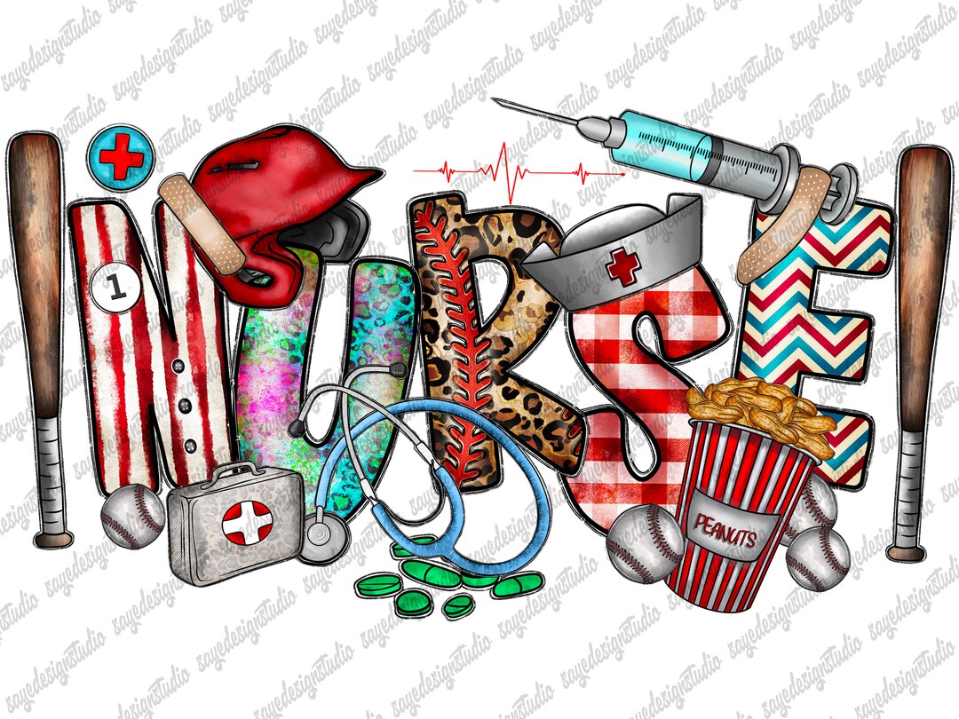Baseball Nurse Png, Baseball Mama, Sublimation Design, Nurse Png, Nurse ...