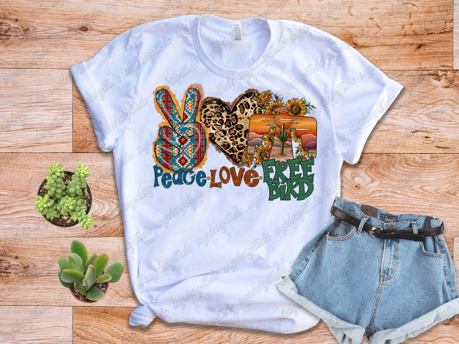 Peace Love Freebird PNG Country Png Thunderbird Aztec Free - Etsy