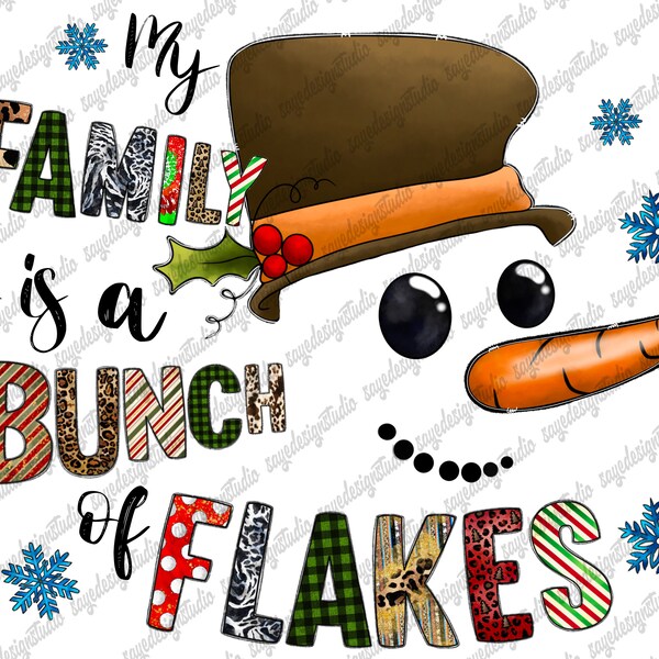 My Family is a Bunch of Flakes Svg - Etsy