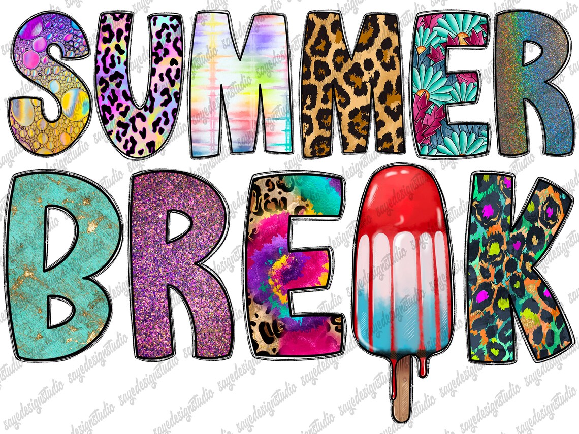 Summer Break PNG Ice Cream Summer Vibes Watermelon Summer - Etsy
