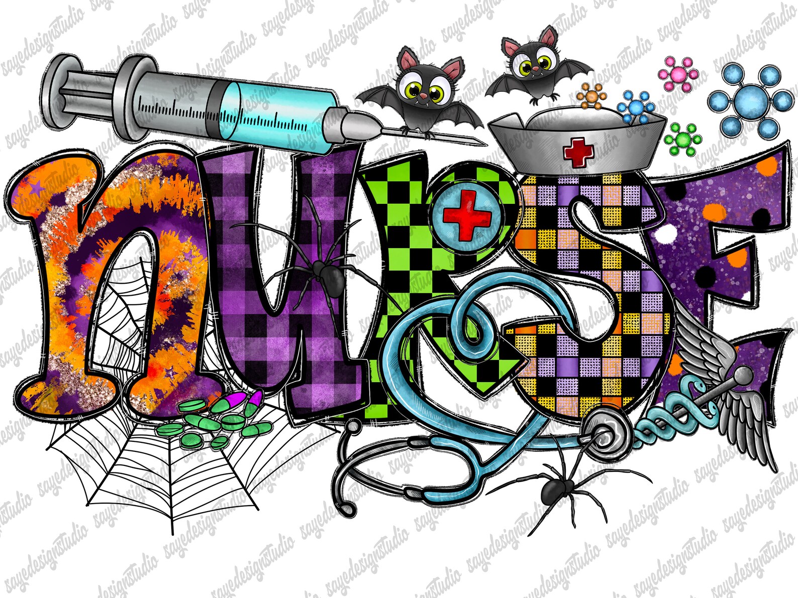 Nurse Halloween Png Trick or Treat Nurse Png Stethoscope - Etsy