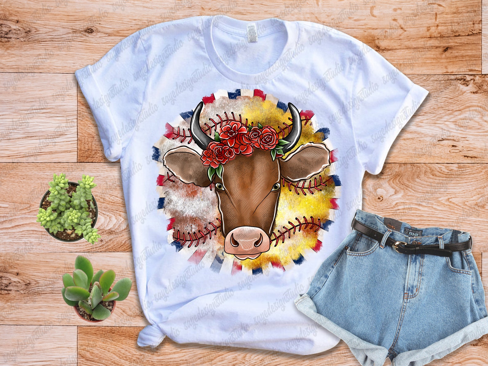 Softball and Baseball Cow Png Watercolor Softball Baseball | Etsy