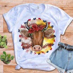 Softball and Baseball Cow Png, Watercolor, Softball, Baseball, Cow Png ...