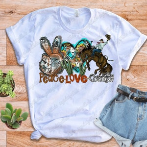 Peace Love Country PNG, Country Png, Peace Png, Cowboy Png, Western Png ...