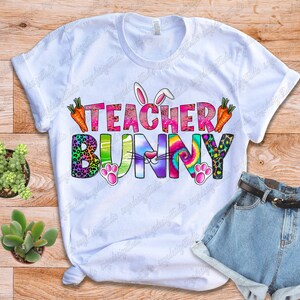 Teacher Bunny Png, Happy Easter Png, Rabbit Ears Png, Easter Teacher ...
