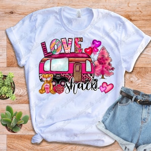 Love Shack Png, Caravan Png, Valentine's Day Camp Png, Sublimation ...