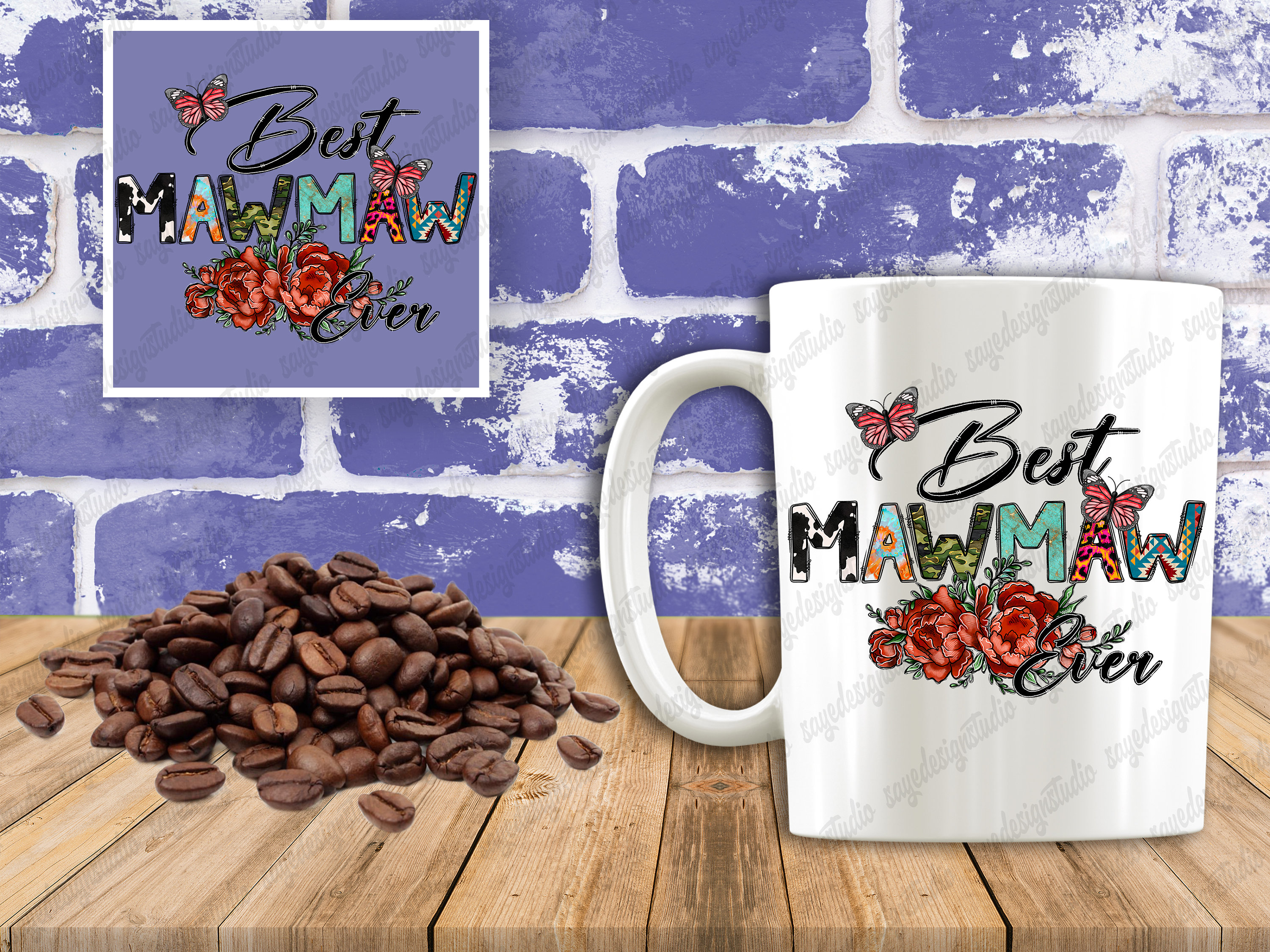 Best Mawmaw Ever Png, Western, Mawmaw Png, Butterfly Png, Mawmaw Design ...