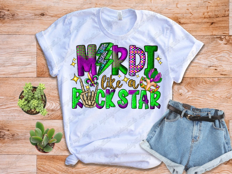 Mardi Like a Rockstar Png Skeleton Hand Sublimation Design - Etsy