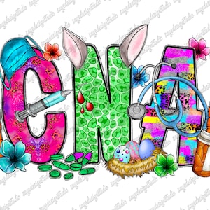 Easter CNA Png Sublimation Design Download, Easter Day Png, CNA Nurse ...
