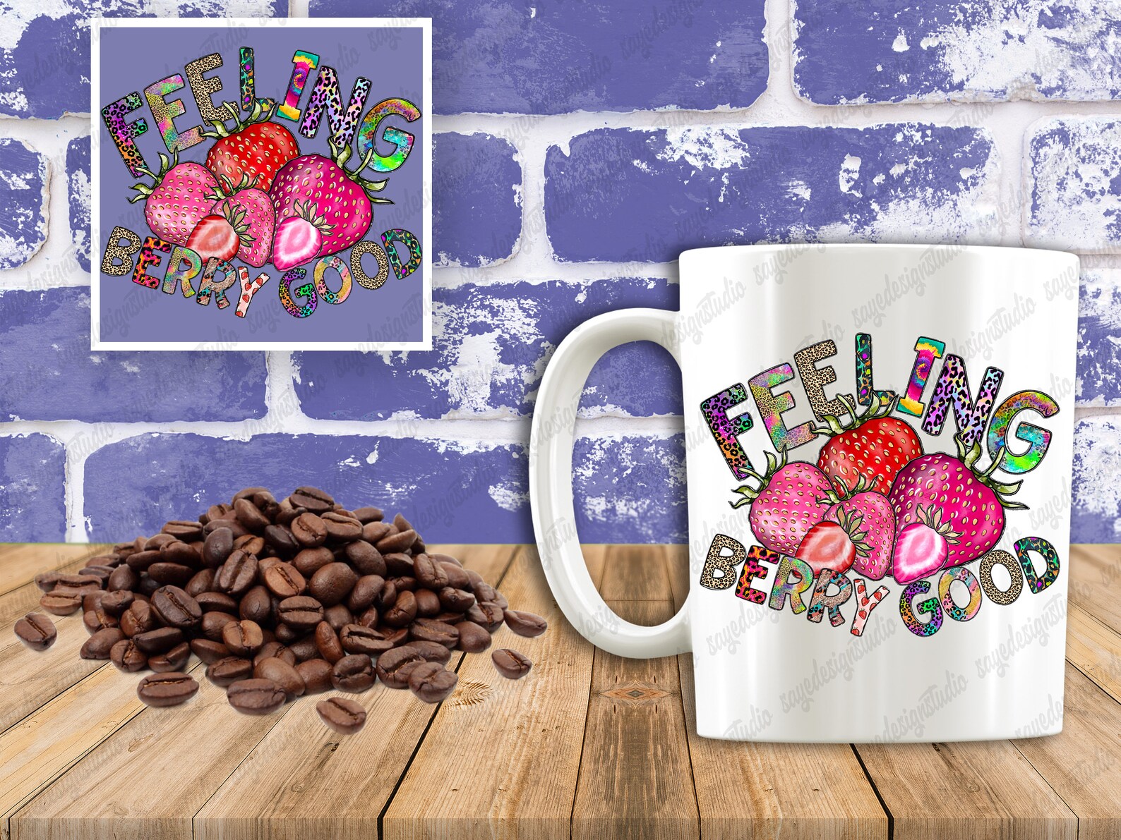 Feeling Berry Good Png Strawberry Png Retro Sublimations - Etsy