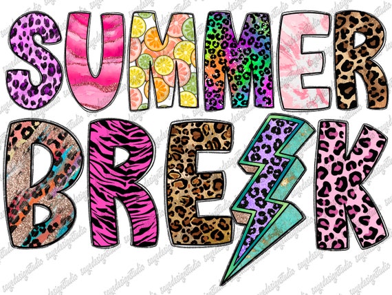 Summer Break PNG Lightning Summer Vibes Watermelon Summer | Etsy