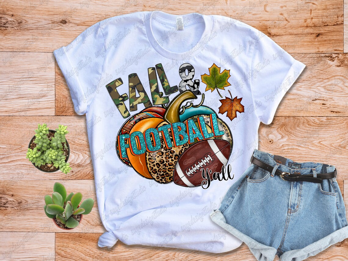 Fall and Football Y'all Png Sublimation Design Fall - Etsy