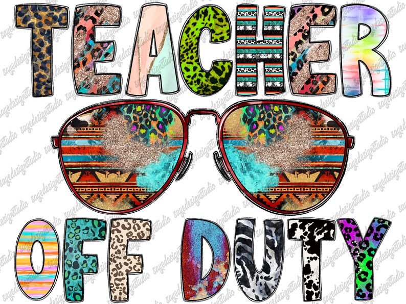 Teacher off Duty PNG Back to School Teacher Png Teacher - Etsy