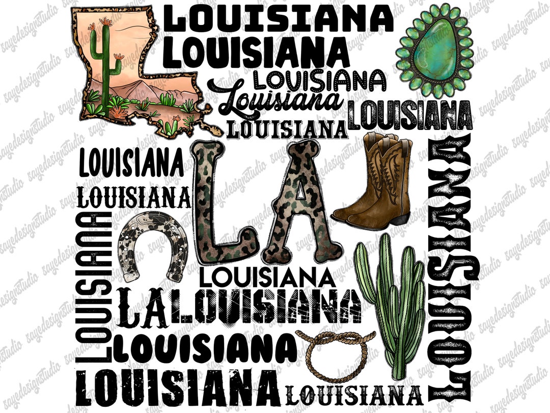Louisiana Png File, Western, Louisiana Design, Gemstone Turquoise ...