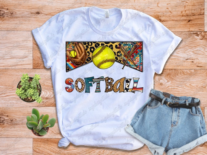 Softball Png Western Leopard Softball PNG Sport Png | Etsy