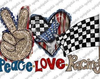 Peace Love Racing Png, Sublimate Design Downloads, Racing Flag Png ...