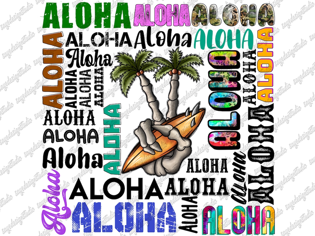 Aloha Design Png, Aloha Png, Skeleton, Western Aloha, Summer Design ...