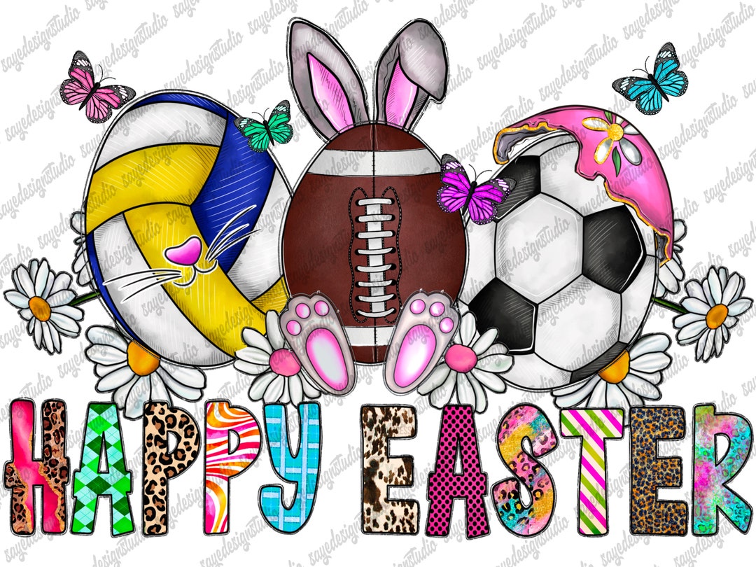 Happy Easter Sport Png, Happy Easter, Easter Football Png, Western, Egg ...